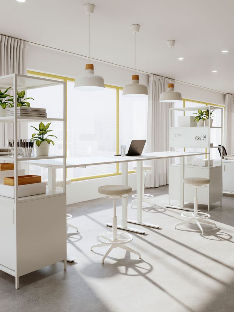 ไอเดียจัดห้องทำงาน สไตล์อิเกีย TROTTEN มินิมอล เรียบง่าย